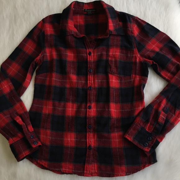 Forever 21 | Tops | F2 Red Plaid Flannel Shirt M | Poshmark